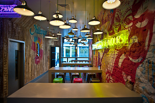 Интерьер мексиканского ресторана Chilango, Лондон