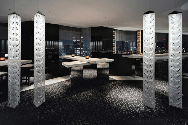 Дизайн бара Mixx в отеле ANA InterContinental, Токио